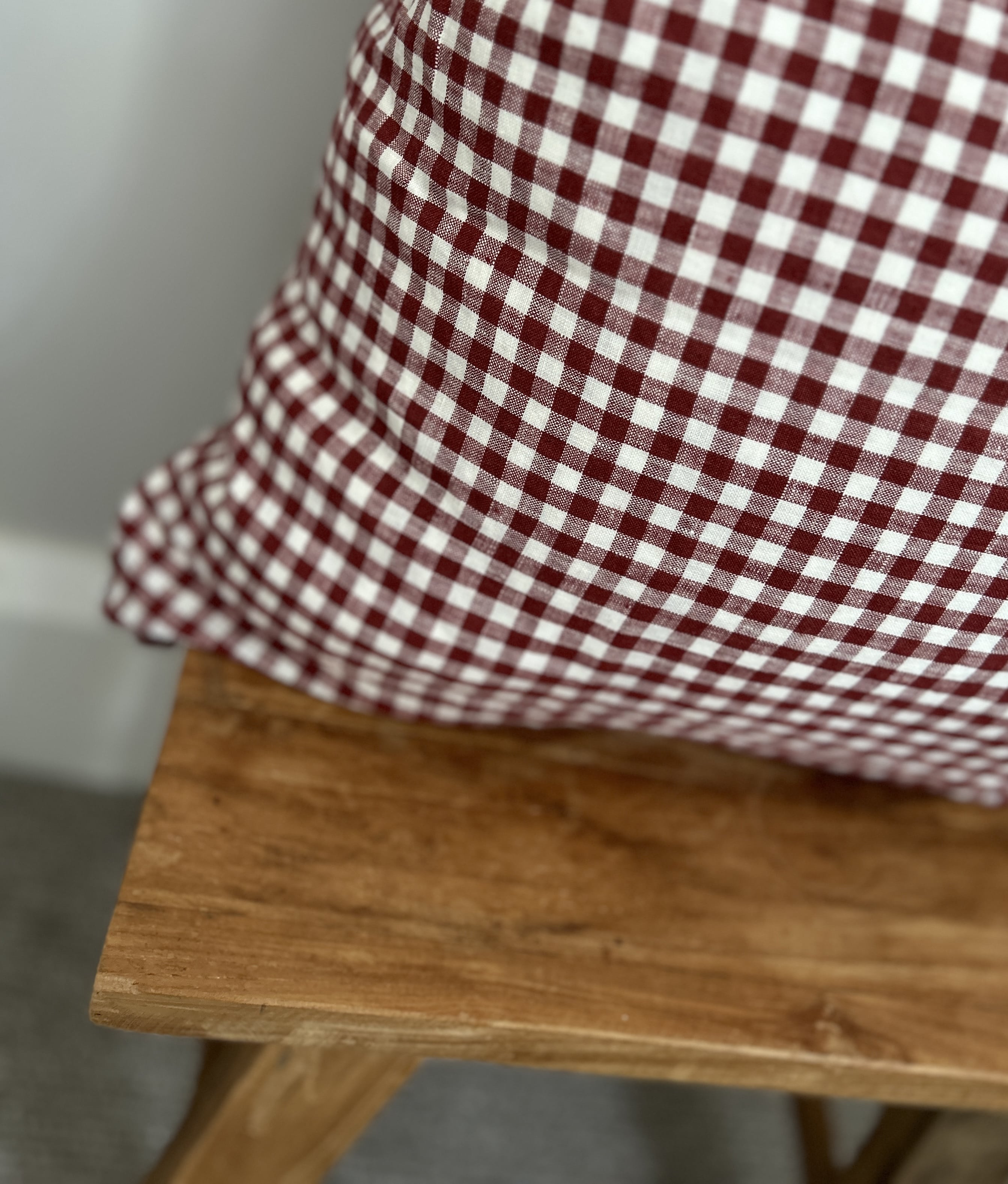 Mulberry Gingham Cushion Cover l The Linen Project – thelinenproject