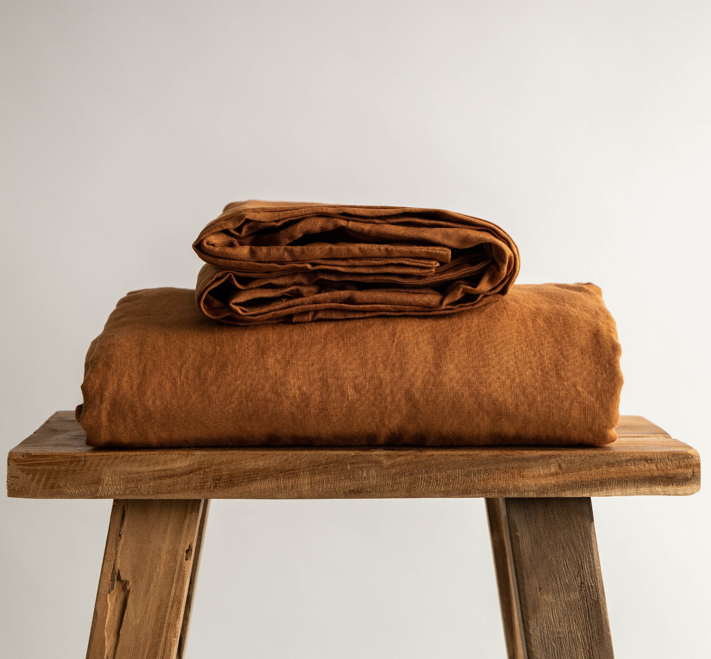 Rust Linen Fitted Sheets | The Linen Project – thelinenproject